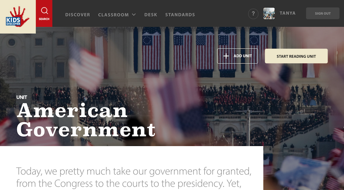 American Gov Online - Kids Discover
